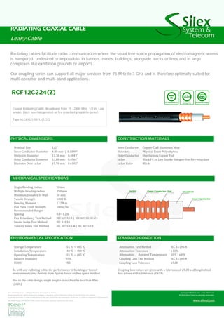 Catalogo Cables Radiantes, Leaky Radiating Cables | PDF