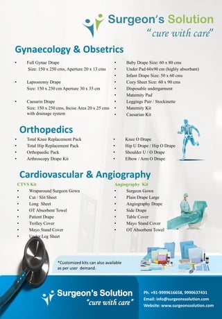 MEDICAL EQUIPMENTS By Surgeons Solution | PDF
