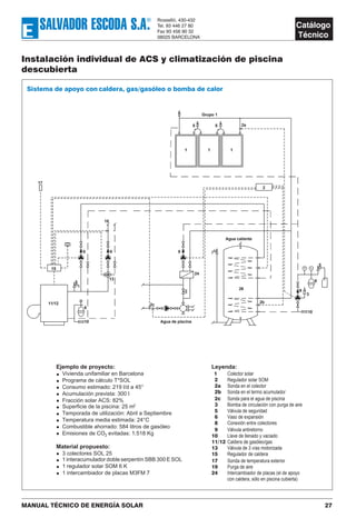 Catálogo Técnico Energía Solar Térmica de Salvador Escoda 2002 | PDF