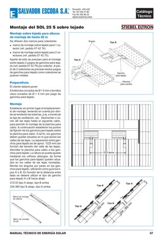 Catálogo Técnico Energía Solar Térmica de Salvador Escoda 2002 | PDF