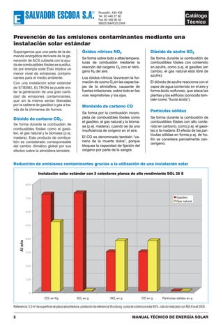 Catálogo Técnico Energía Solar Térmica de Salvador Escoda 2002 | PDF