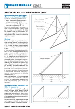 Catálogo Técnico Energía Solar Térmica de Salvador Escoda 2002 | PDF
