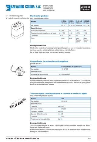 Catálogo Técnico Energía Solar Térmica de Salvador Escoda 2002 | PDF