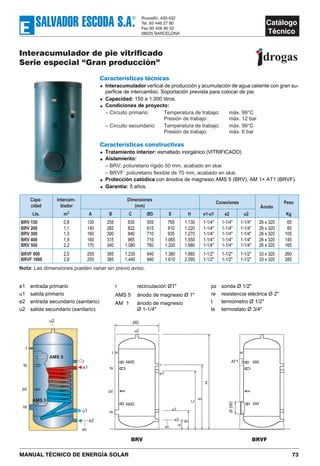 Catálogo Técnico Energía Solar Térmica de Salvador Escoda 2002 | PDF