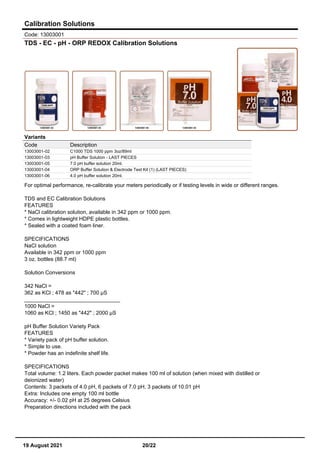 Tester and rapid kit for analysis catalog | PDF | Chemistry | Science