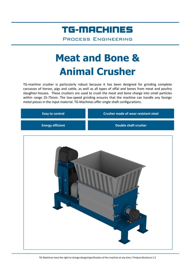 Meat rendering and fish meal processing machines | PDF