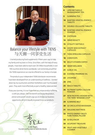 Catalogue TIENS | PDF