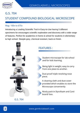 gemkolabwell ndia expoters of microscopes | PDF