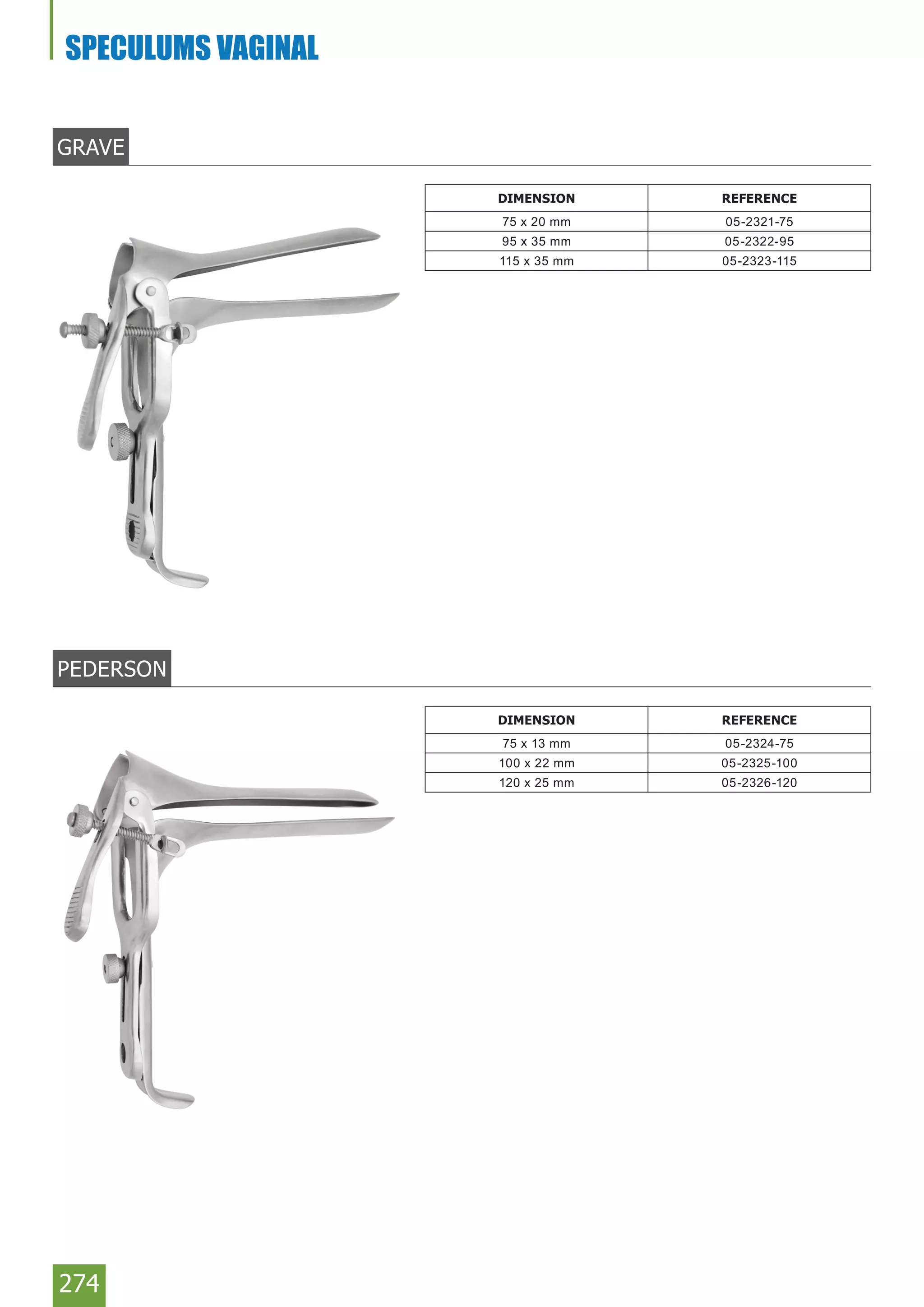 Catalogue 265-270-spéculums | PDF