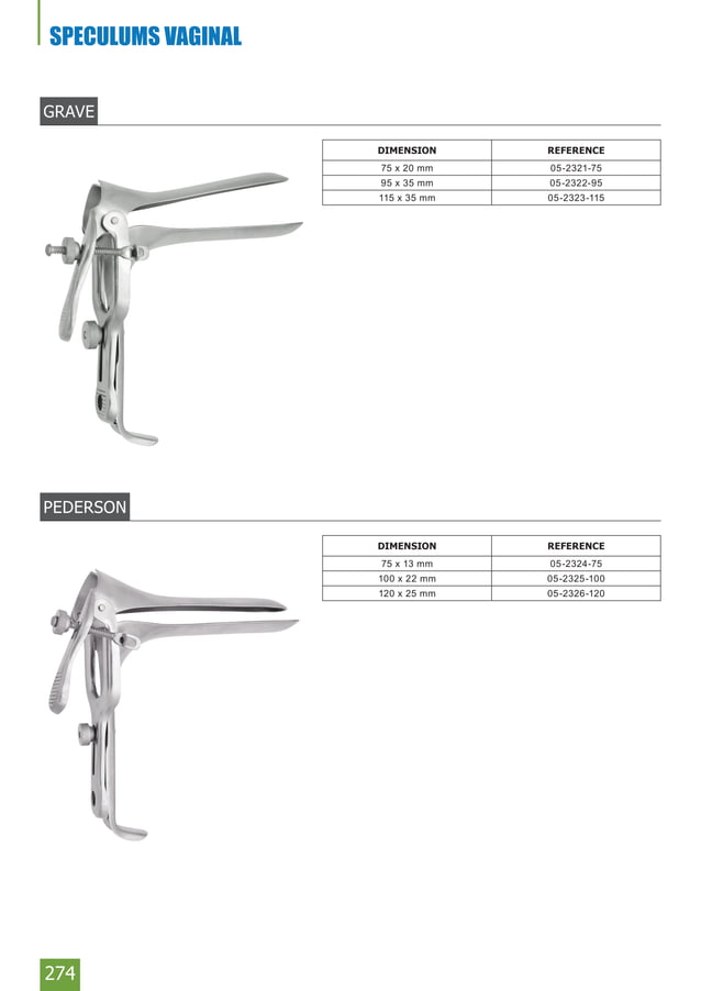 Catalogue 265-270-spéculums | PDF