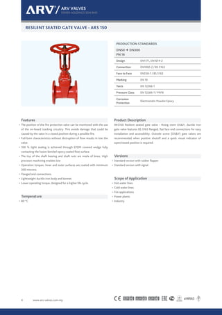 Catalogue ARV valve - gate valves, check valves | PDF