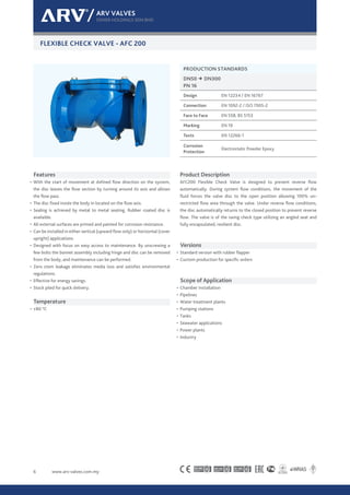 Catalogue ARV valve - gate valves, check valves | PDF