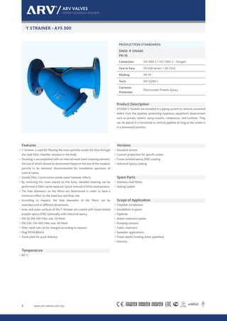 Catalogue ARV valve - gate valves, check valves | PDF
