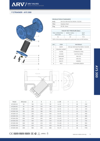 Catalogue ARV valve - gate valves, check valves | PDF
