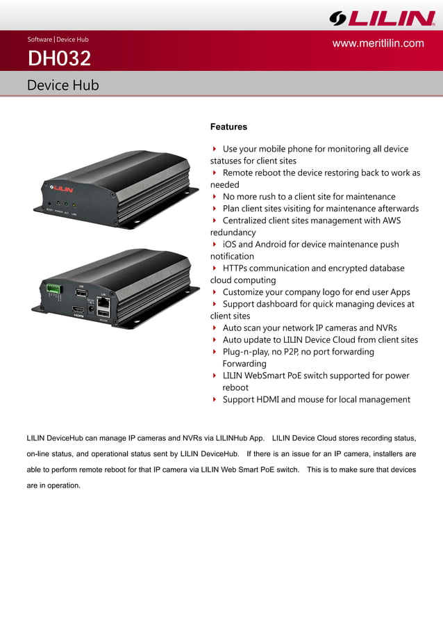 Nuevo Dh032 de LILIN realice tareas de mantenimiento desde su móvil | PDF