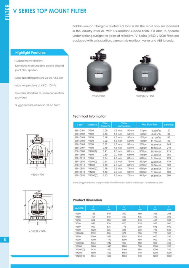 Swimming pool equipments Catalogue | PDF