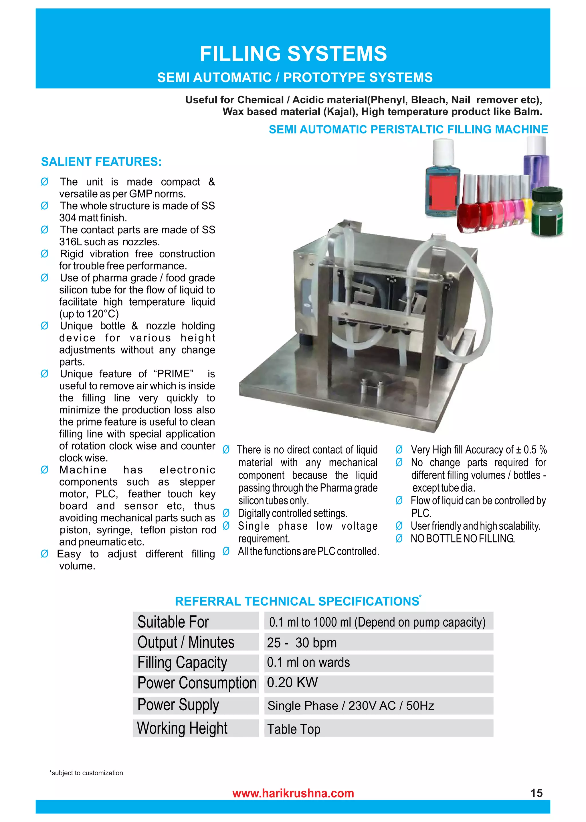 Pharma Liquid Packing Line | PDF