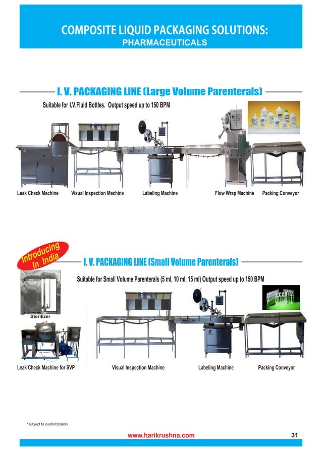 Pharma Liquid Packing Line | PDF
