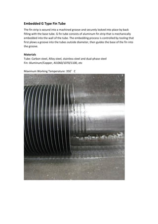 Good Supplier of Finned Tubes for Air Cooled Heat Exchanger | PDF