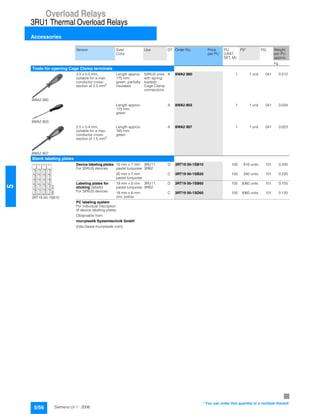 Thông số kĩ thuật siemens contactor 3 ru | PDF