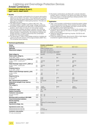 Catalogue siemens lightning and overvoltage protection devices | PDF