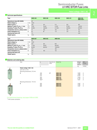 Thông số kĩ thuật siemens-semiconductor fuses | PDF