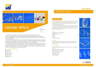 Catalogue -uni optics | PDF