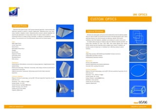 Catalogue -uni optics | PDF