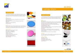 Catalogue -uni optics | PDF