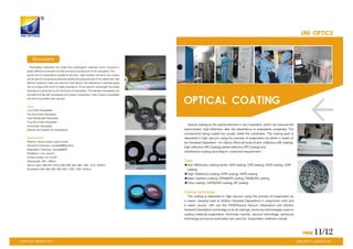 Catalogue -uni optics | PDF