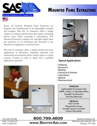 Sentry Air Systems Product Catalog | PDF