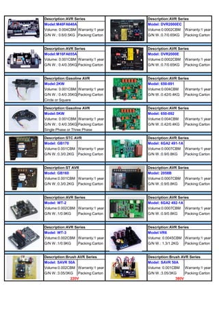 Generator spare parts catalogue | PDF