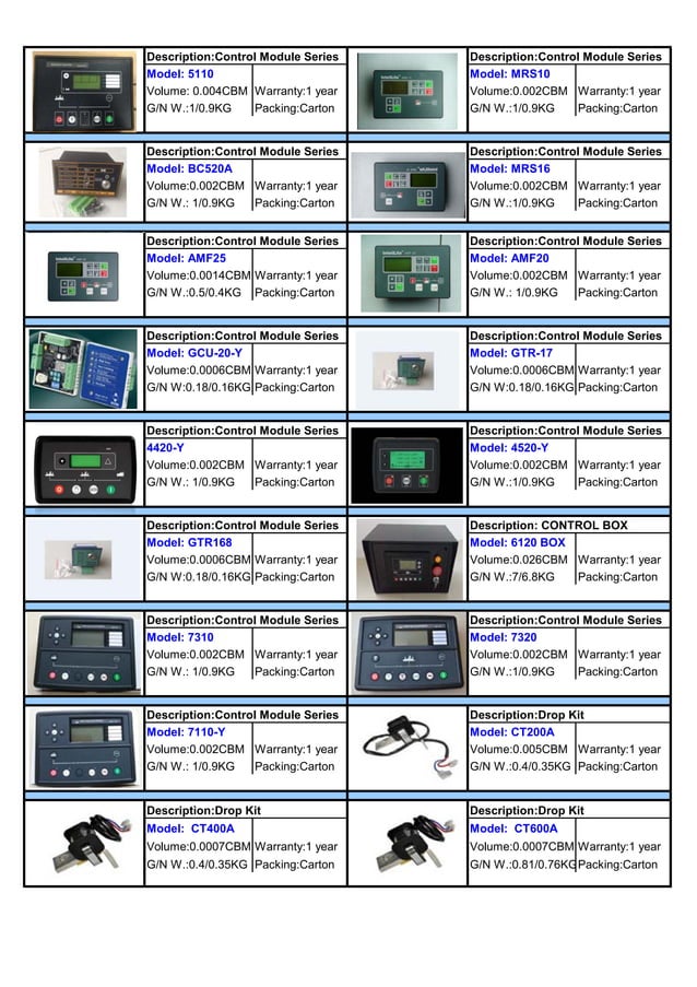 Generator spare parts catalogue | PDF