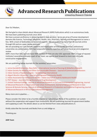 Advanced Research Publications( ADR) Catalogue 2020 | PDF | Publishing ...