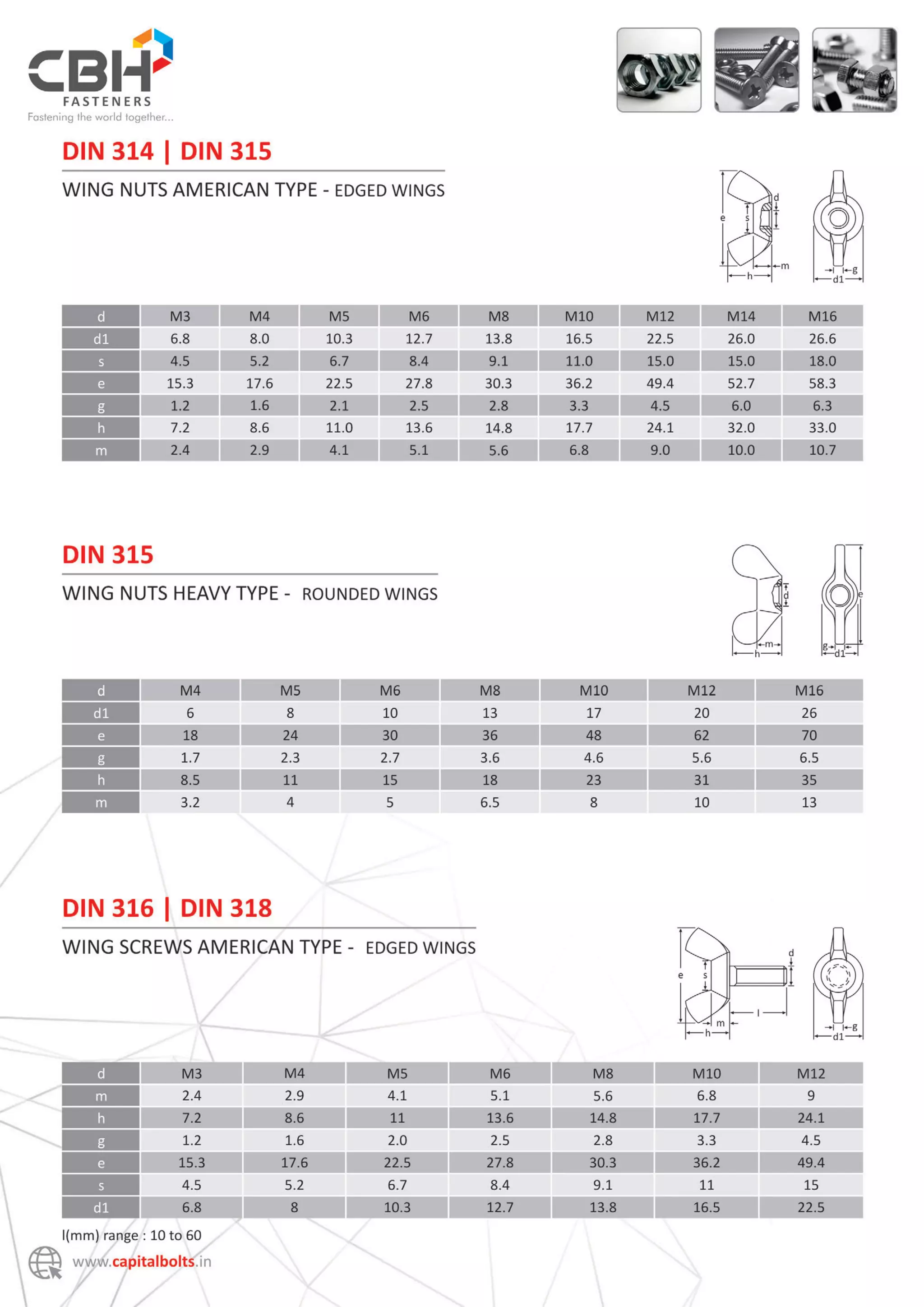 Din 558 | CBH Fasteners | PDF