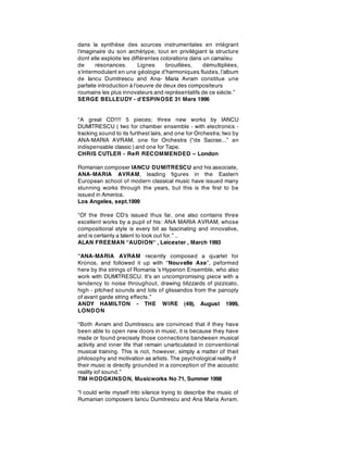 Ana-Maria AVRAM: Catalog of works | PDF