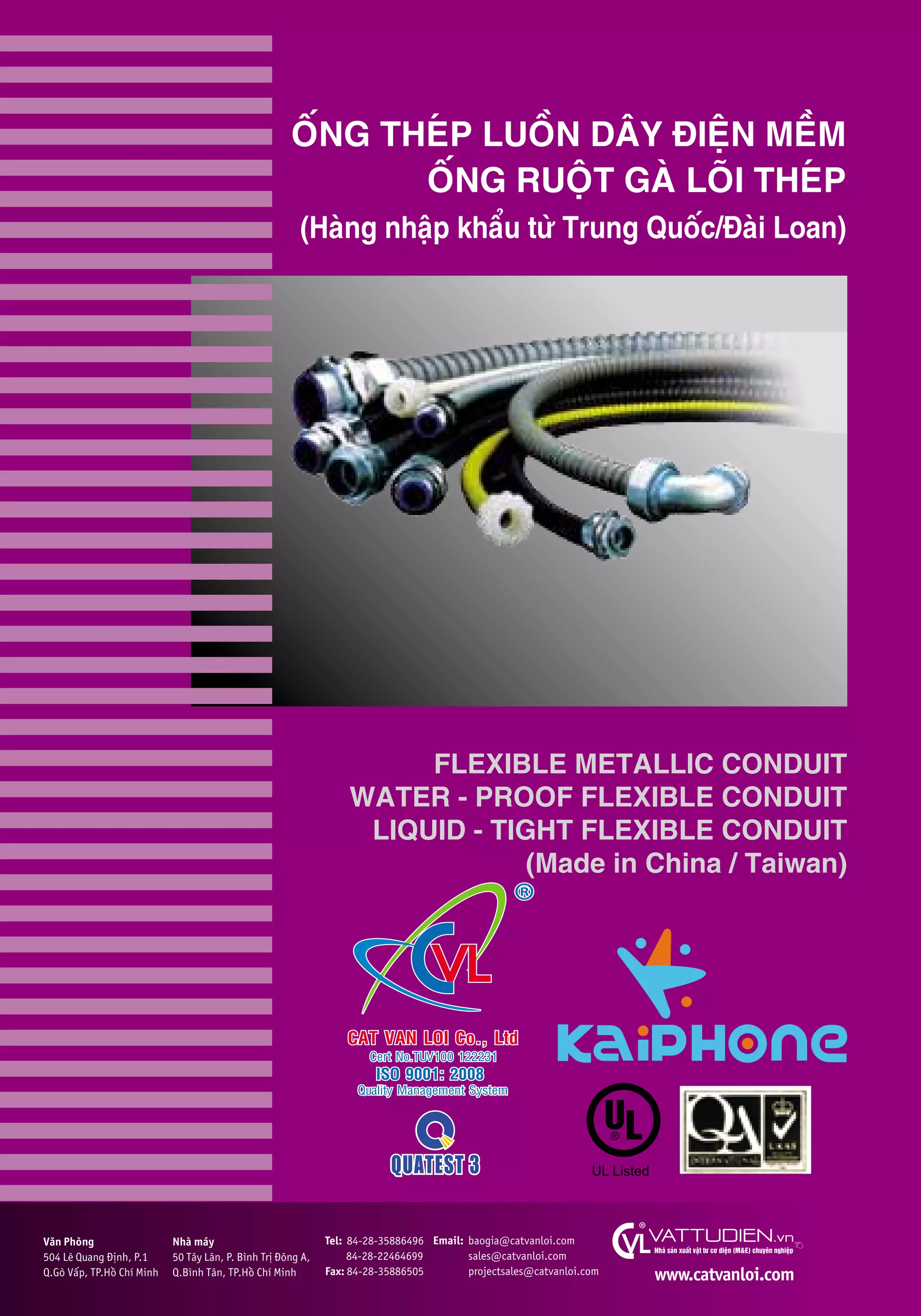 Catalogue cat van loi steel gi conduit ong thep luon day dien steel ...