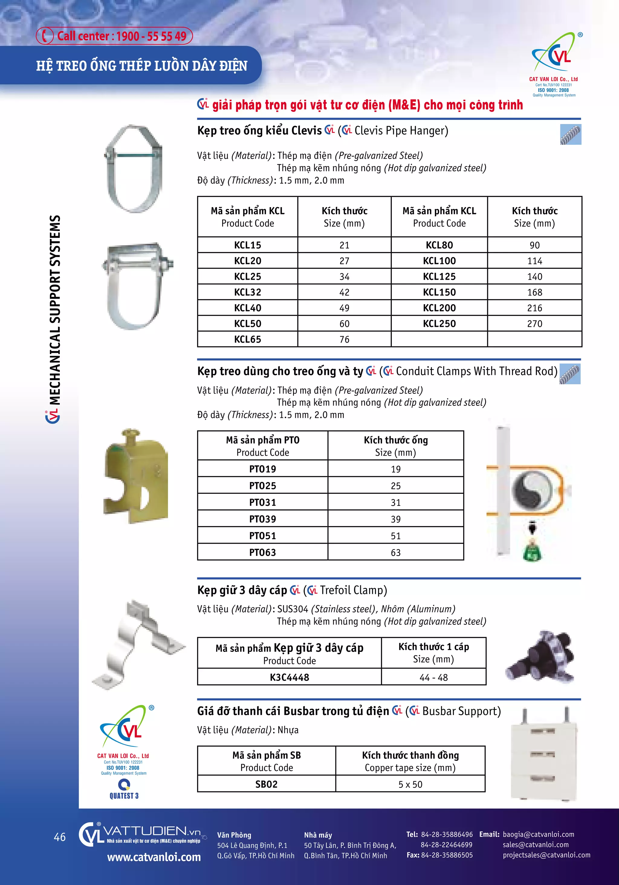 Catalogue cat van loi steel gi conduit ong thep luon day dien steel ...