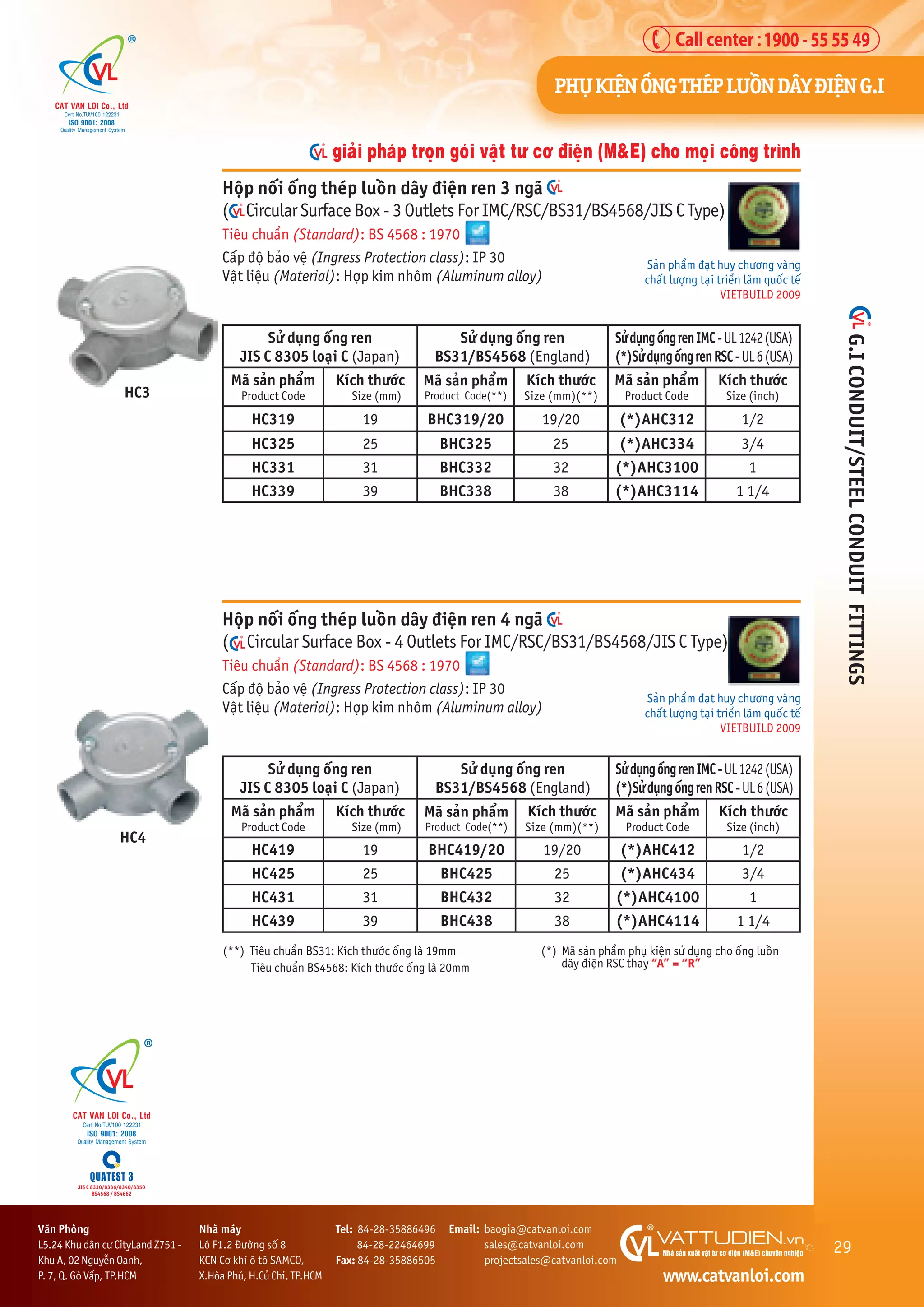 Catalogue Cat Van Loi 2017 for Steel conduit - flexible conduit - ong ...