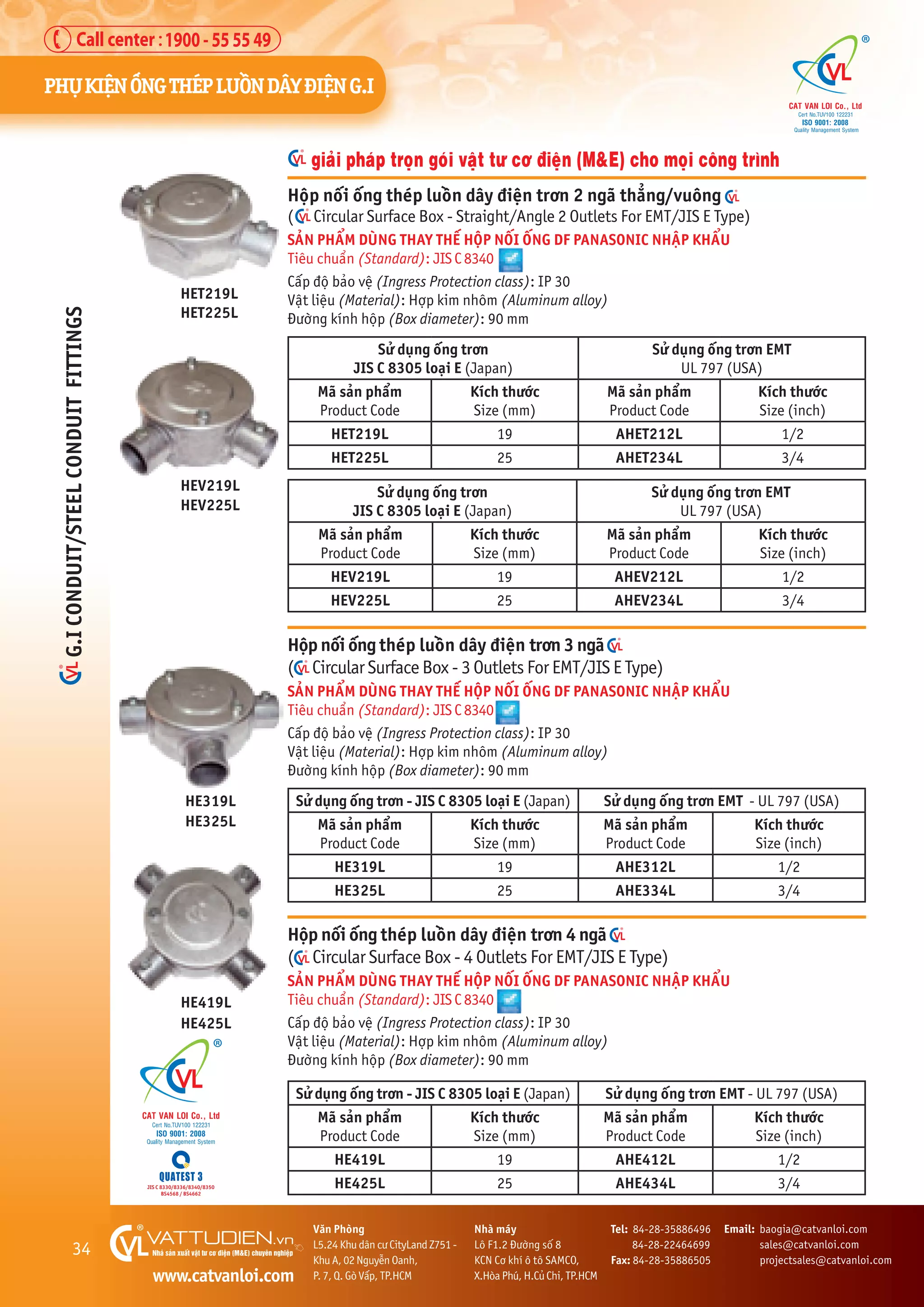 Catalogue Cat Van Loi 2017 for Steel conduit - flexible conduit - ong ...