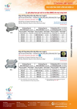 Catalogue Cat Van Loi 2017 for Steel conduit - flexible conduit - ong ...