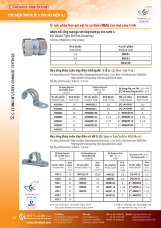 Catalogue Cat Van Loi 2017 for Steel conduit - flexible conduit - ong ...
