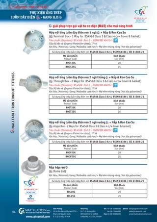 Catalogue Cat Van Loi 2017 for Steel conduit - flexible conduit - ong ...