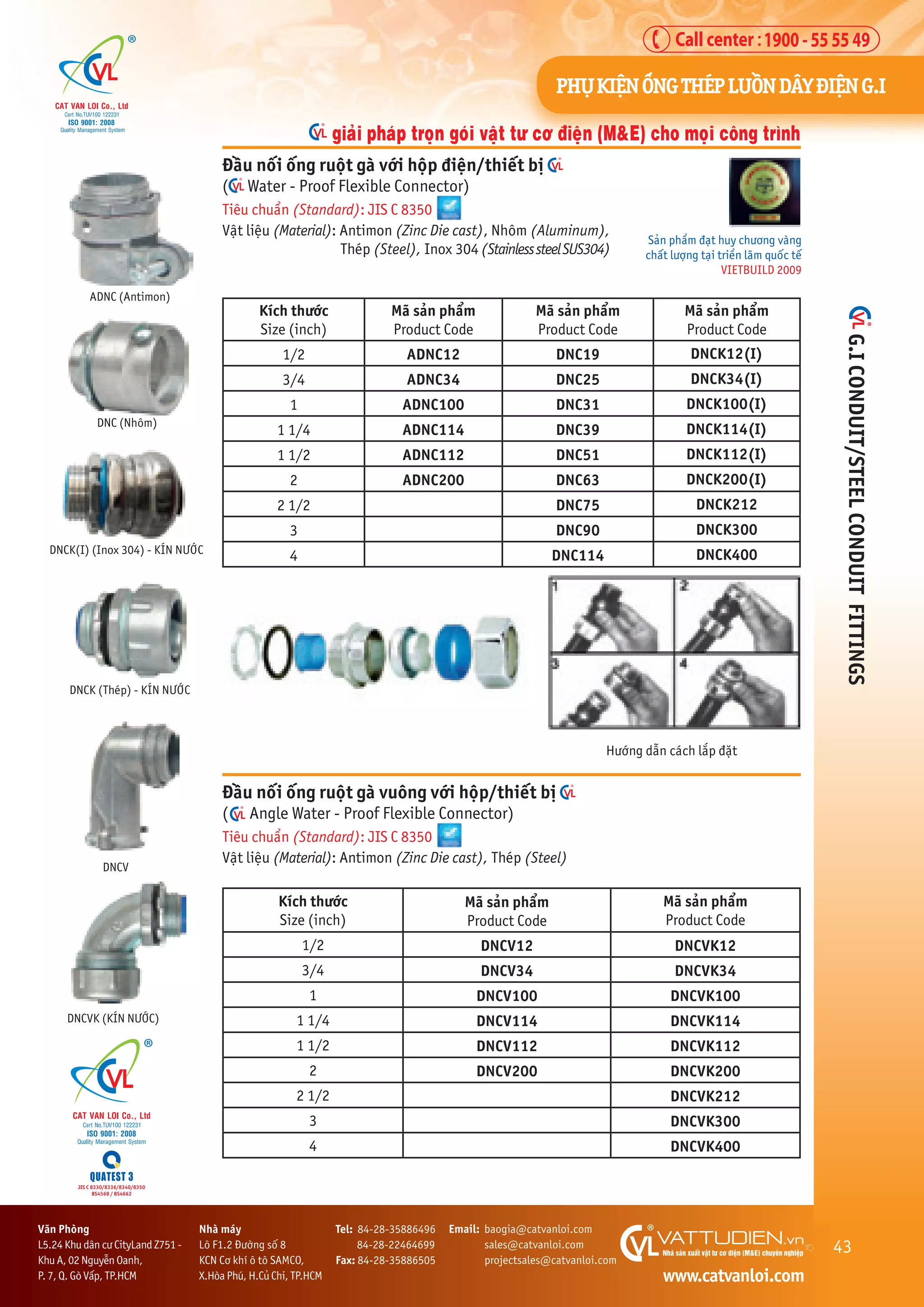 Catalogue cvl steel conduit flexible conduit - ong luon day dien gi ...