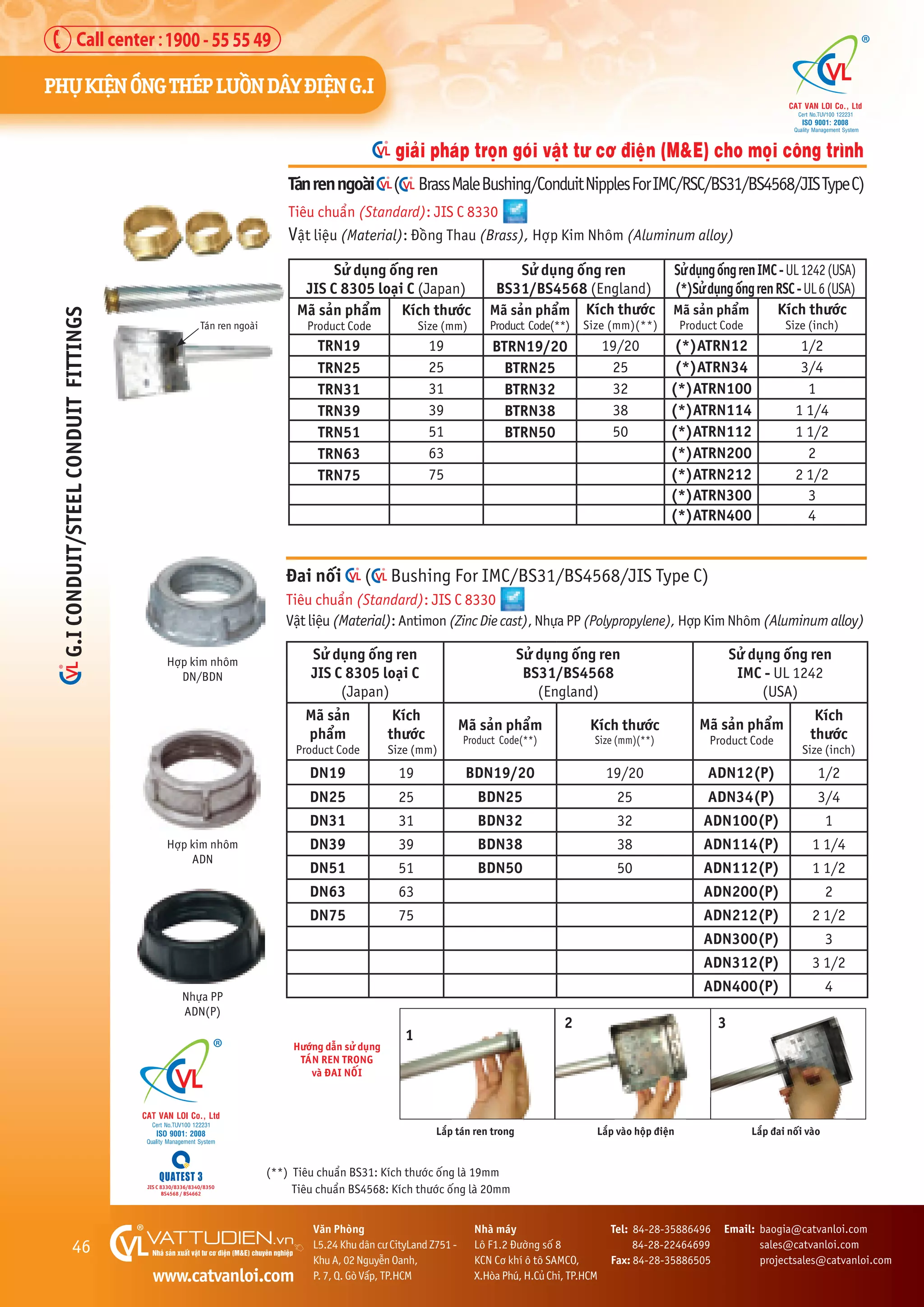 Catalogue cvl steel conduit flexible conduit - ong luon day dien gi ...