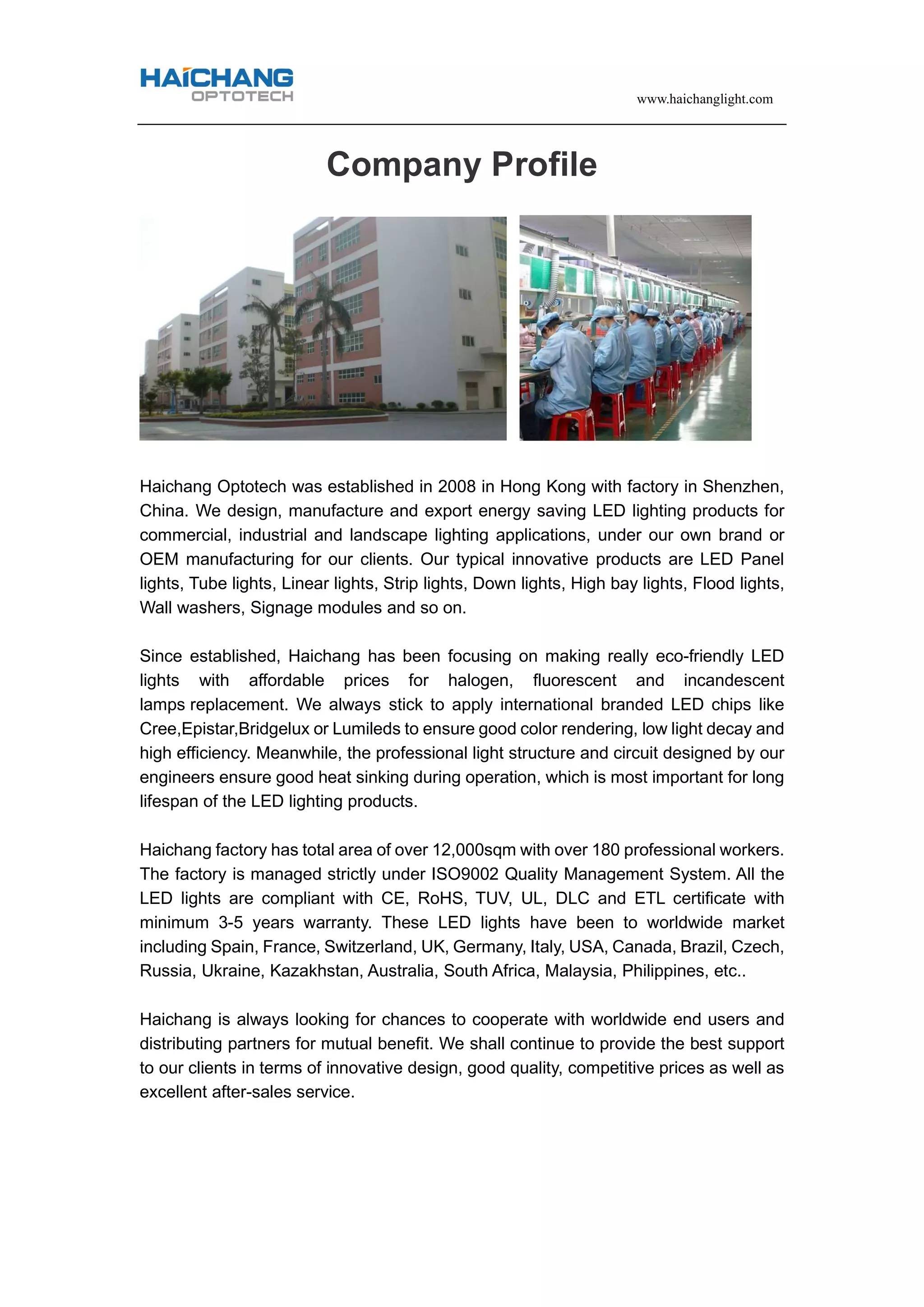 LED lighting Catalogue - Haichang Optotech v2020 | PDF