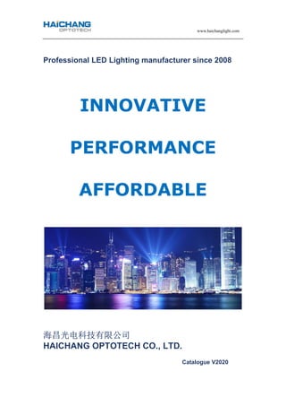 LED lighting Catalogue - Haichang Optotech v2020 | PDF