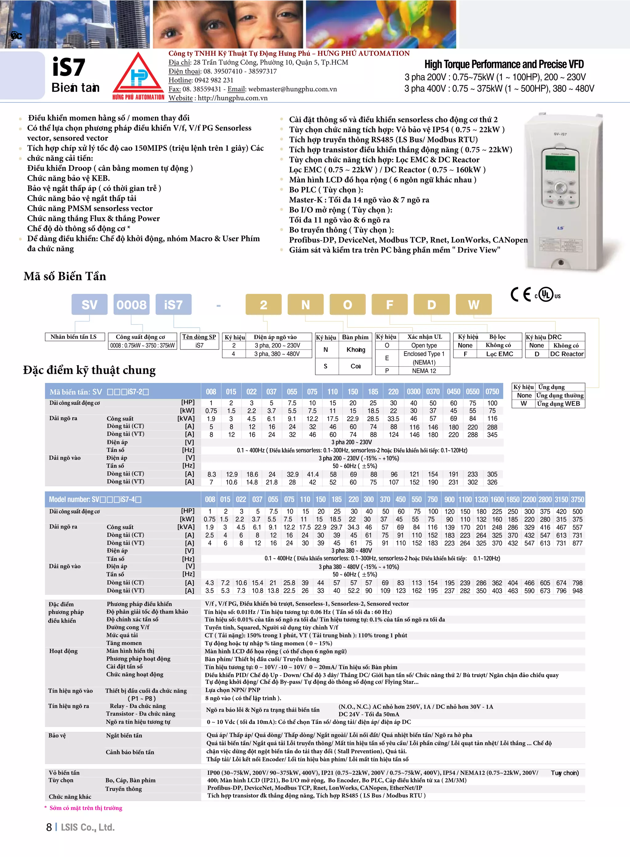 Biến tần - Giới thiệu catalogue biến tần LS iS7 (tiếng Việt) | PDF