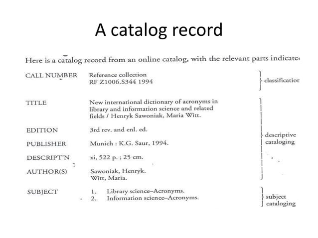 Catalogue objective, purpose, functions | PPTX