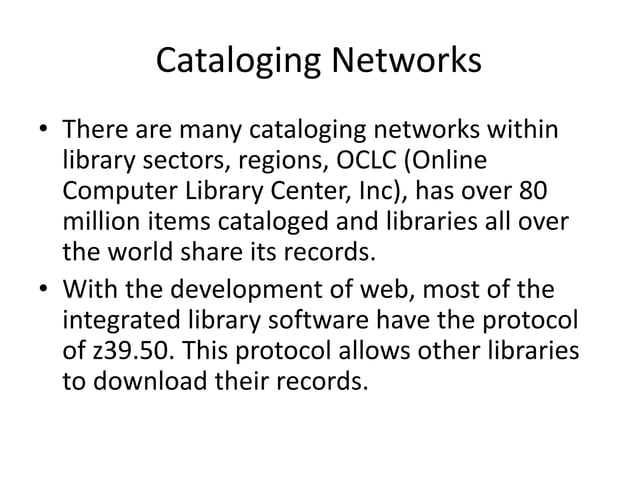 Catalogue objective, purpose, functions | PPTX